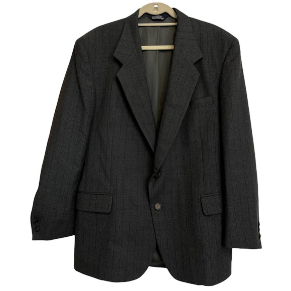 Biella | Suits & Blazers | Biella Mens Charcoal Grey Wool Blazer 2 ...